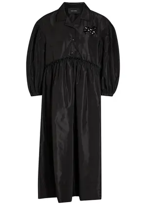 Simone Rocha Signature Embellished Shell Midi Dress - Black