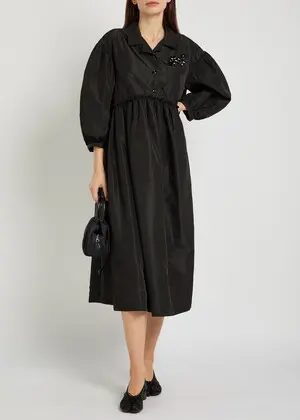 Simone Rocha Signature Embellished Shell Midi Dress