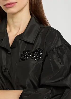 Simone Rocha Signature Embellished Shell Midi Dress