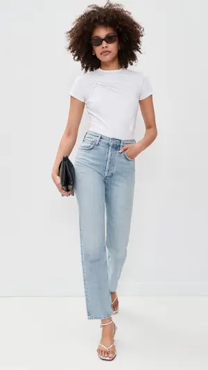 Good American Super Stretch Twist Tee