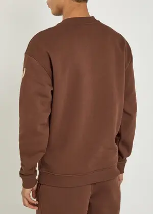 NOW YOU LIVE Logo-embroidered Cotton Sweatshirt - Brown
