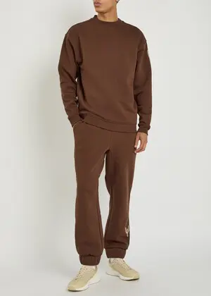 NOW YOU LIVE Logo-embroidered Cotton Sweatshirt - Brown