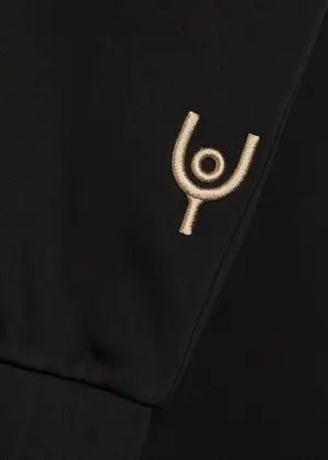 NOW YOU LIVE Magna Logo-embroidered Cotton-blend Sweatpants - Black