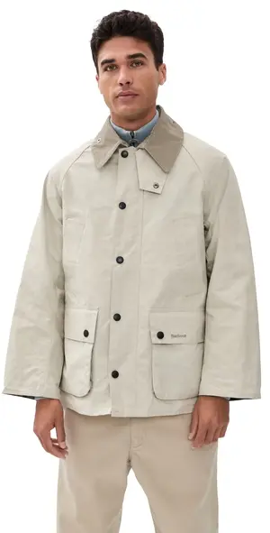 Barbour Oversized Bedale Cotton Jacket - Clay