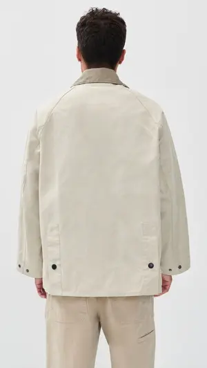 Barbour Oversized Bedale Cotton Jacket - Clay