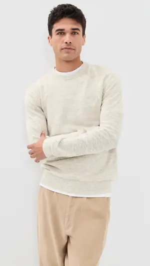Barbour Flaxby Linen Blend Crew Neck Tee