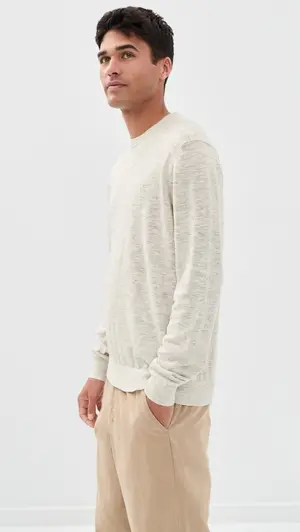 Barbour Flaxby Linen Blend Crew Neck Tee