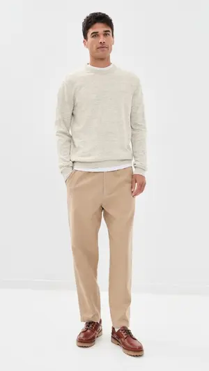 Barbour Flaxby Linen Blend Crew Neck Tee