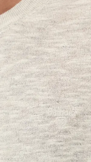 Barbour Flaxby Linen Blend Crew Neck Tee