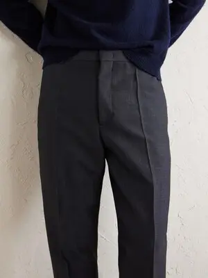 JIL SANDER Straight-leg Wool And Mohair-blend Trousers - Blue