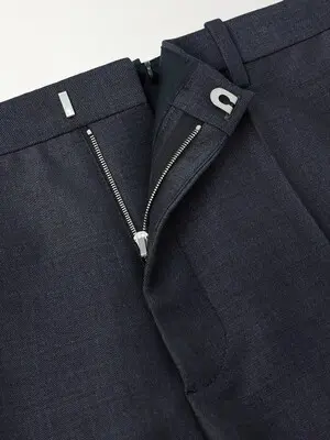 JIL SANDER Straight-leg Wool And Mohair-blend Trousers - Blue