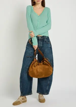 Free People Lace-trim Knit Cardigan - Light Blue