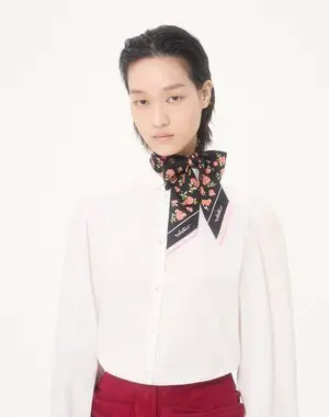 Valentino Garavani Mazzetto Coriandolo Silk Bandeau Scarf - Black/multicolour