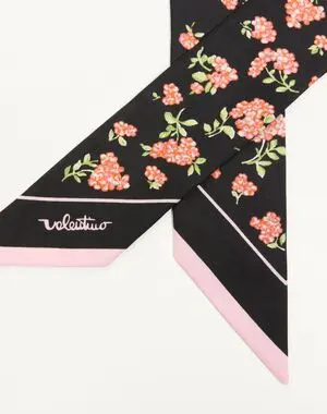 Valentino Garavani Mazzetto Coriandolo Silk Bandeau Scarf - Black/multicolour