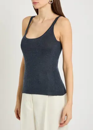 Gabriela Hearst Cashmere And Silk-blend Tank - Denim