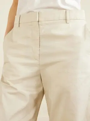Acne Studios Coated Organic Cotton-twill Barrel-leg Pants - Neutrals