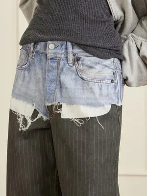Acne Studios Trompe L'oeil Pinstriped Wide-leg Jeans