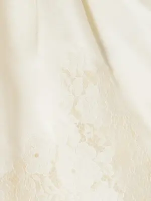 DÔEN Iona Lace-trimmed Silk-satin Shorts - Neutrals