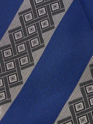 Versace 9cm Silk-jacquard Tie - Blue
