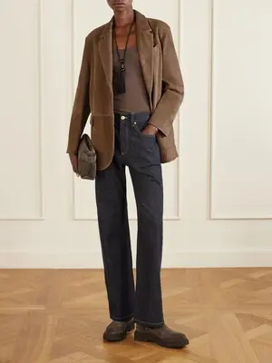 Brunello Cucinelli Suede Blazer - Brown