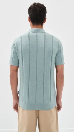 Barbour Wellburn Knitted Polo Shirt - Slate