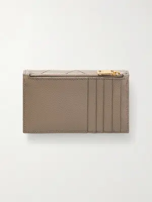 Saint Laurent Cassandre Matelassé Leather Wallet - Gray