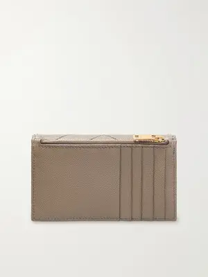 Saint Laurent Cassandre Matelassé Leather Wallet - Gray