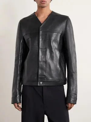 Rick Owens Temple Work Leather Jacket