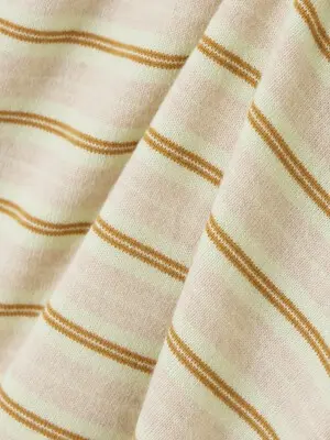 Guest In Residence Layered Striped Cashmere Polo Shirt - Yellow