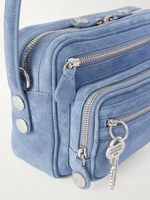 Acne Studios Suede Camera Shoulder Bag - Blue
