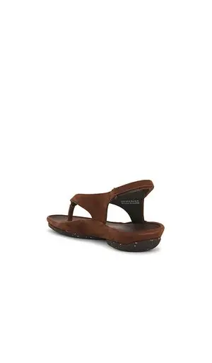Camper Right Isla Suede Slingback Sandal - Medium Brown