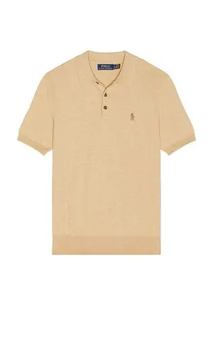 Polo Ralph Lauren Short Sleeve Cotton Placket Pullover Sweater