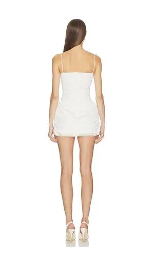 Magda Butrym Sleeveless Ruched Mini Dress - Cream