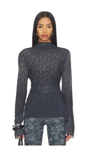JADE CROPPER Side Slit Top