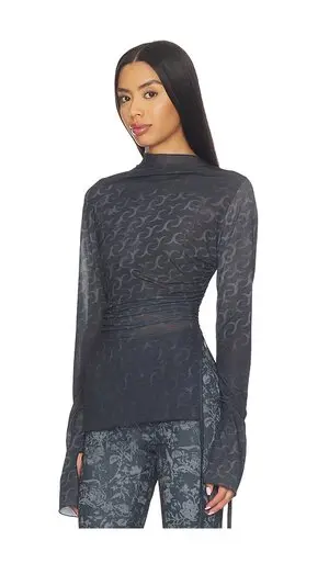 JADE CROPPER Side Slit Top