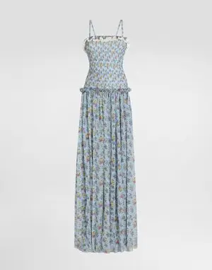 Dolce & Gabbana Floral-print Chiffon Dress - Multicolor