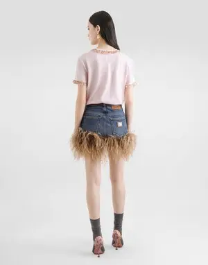 Dolce & Gabbana Jersey T-shirt With Lace And Embroidery