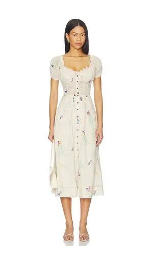 Free People Complete Me Midi Dress - Tea Combo