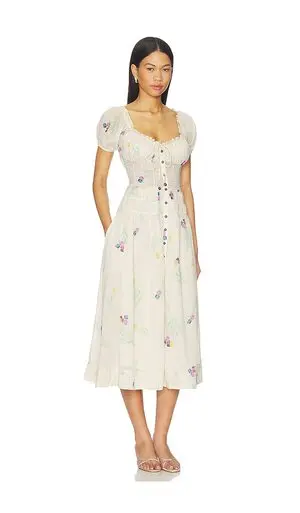 Free People Complete Me Midi Dress - Tea Combo