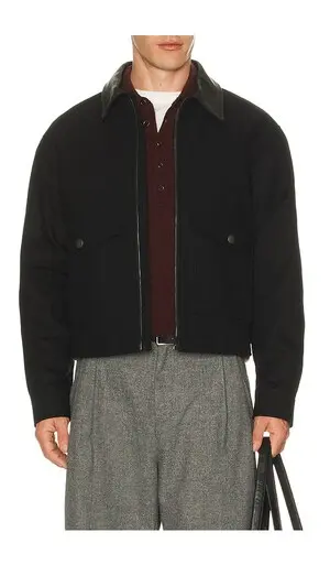 NILI LOTAN Donatello Jacket With Leather Trim