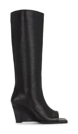 NAKEDVICE The Lena Boot - Black Pebbled Leather