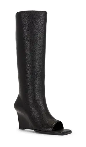 NAKEDVICE The Lena Boot - Black Pebbled Leather