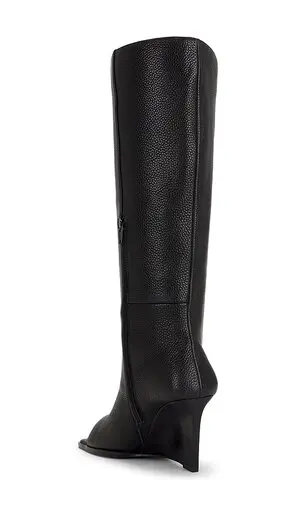 NAKEDVICE The Lena Boot - Black Pebbled Leather