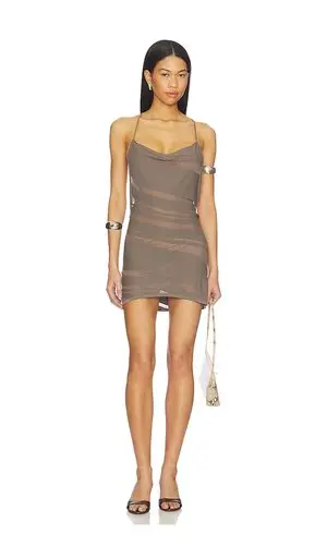 JADED LONDON Stripe Knit Mini Dress - Grey