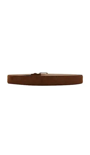 Vince 30mm Alex Stitched Suede Belt - Saddle