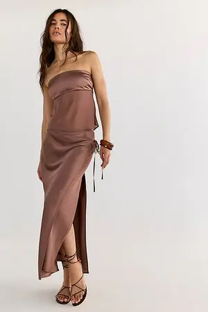 OWNLEY Ricky Maxi Skirt Set Brown