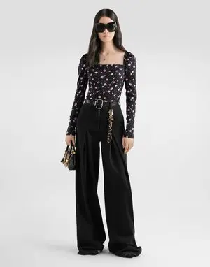 Dolce & Gabbana Carnations-print Silk Top - Multicolor