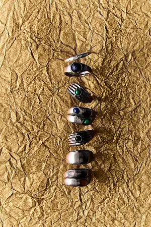 Free People Tropics Toe Ring Silver/citrine/quartz