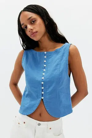 Free People We The Free Linen Tank - Harbour