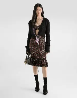 Dolce & Gabbana Virgin Wool Cardigan With Offset Rib